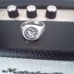 Solid Sterling Silver 925 Black Sabbath Ozzy Osbourne Handmade Ring - Etsy