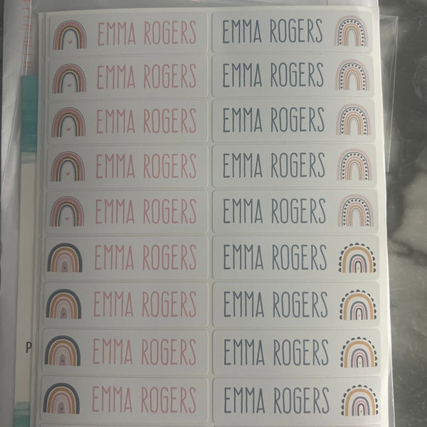 Personalized Name Labels for Kids Waterproof Labels Dishwasher Safe ...