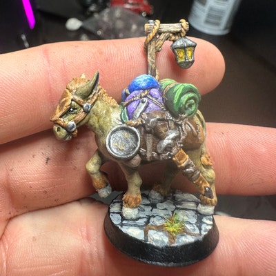 Dnd Pack Mule Mini Tabletop RPG Miniature D&D Figurines Pathfinder ...