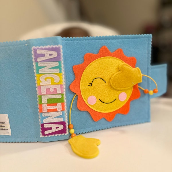 Personalized Montessori Baby Toy and Sensory Felt Book, Educational ...