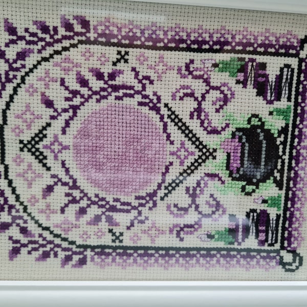 Under the Sanguine Moon - Gothic Cross Stitch Pattern - Instant ...