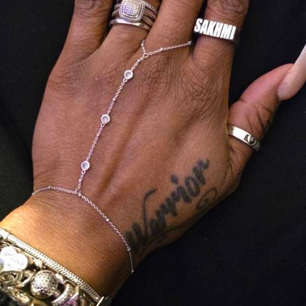 Diamond Hand Bracelet by Caitlyn Minimalist • Hand Chain Bracelet With ...
