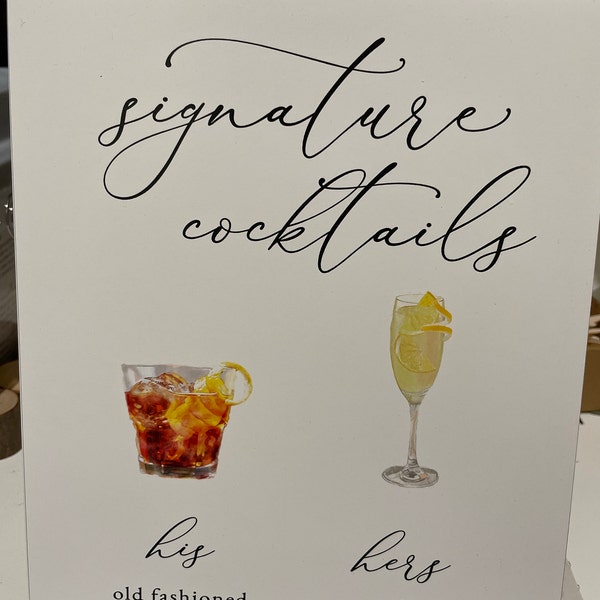 Signature Drink Sign Template Printable Signature Cocktail Sign Menu ...