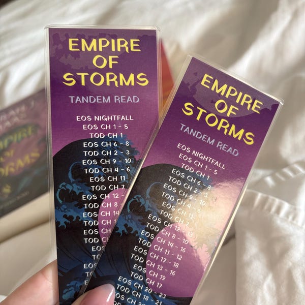 ONE Throne of Glass Tandem Read Bookmark - Double Sided - TOG Book Mark ...