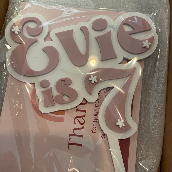 Retro Cake Topper | Hippie | Flower Power | Personalized Cake Topper ...