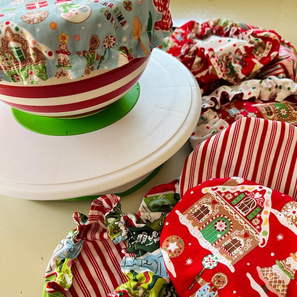 Fabric Bowl Covers Sewing Pattern in 3 Sizes: Reversible, Reusable (PDF ...