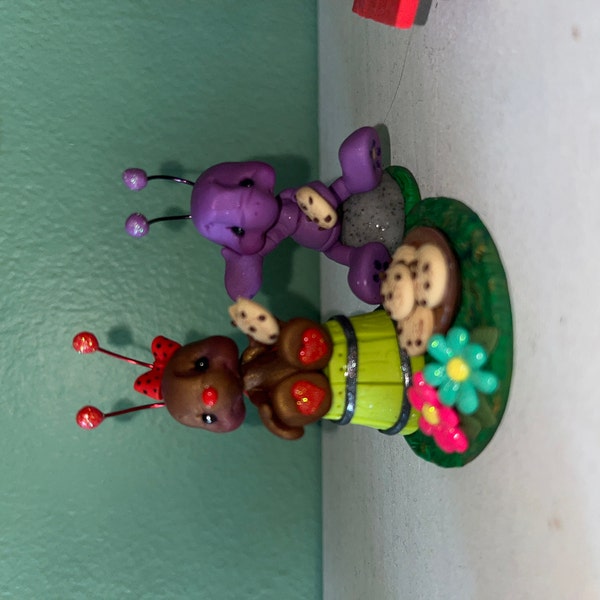 Ant Tiny Tan Ant Polymer Clay Insect Figure Sculpted Bug Figurine OOAK ...