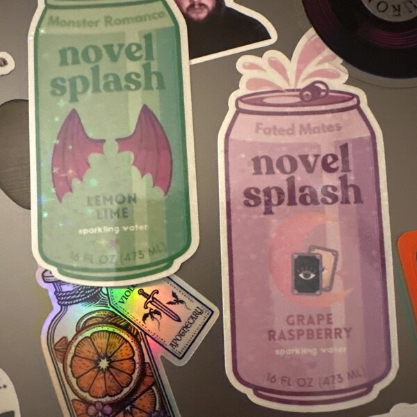 Meet Cute Novel Splash Trope Drink Holographic Sticker | Bookworm ...