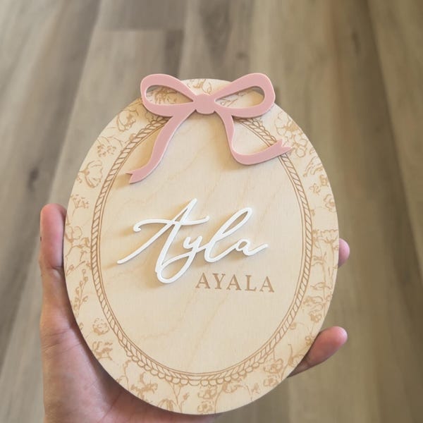 Baby Name Sign for Hospital Baby Girl Sign Hospital Keepsake Newborn ...