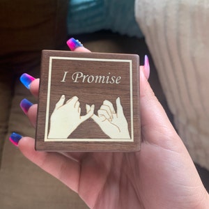 Ring Box Engagement Ring Box Wedding Box Pinky Promise With - Etsy