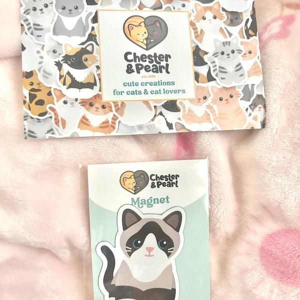 Tabico Calico Tabby Cat Vinyl Sticker for Water Bottle and Laptop, Cute ...