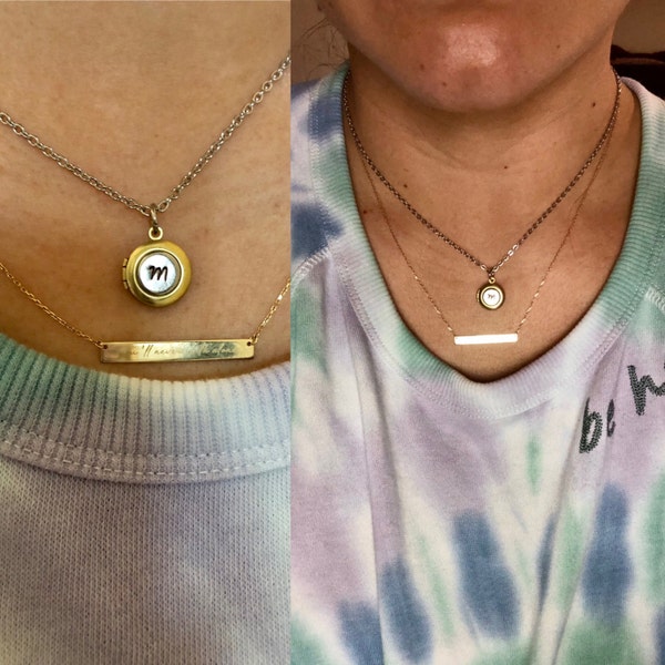 Half Heart Best Friend Silver Locket Set Necklace, Vintage Inspired BFF ...