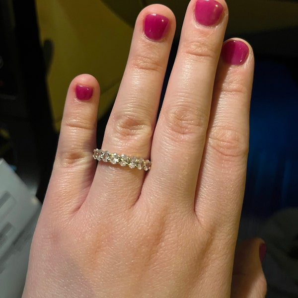 Oval Diamond Ring, Stacking Ring, Diamond Band, Wedding Band ...