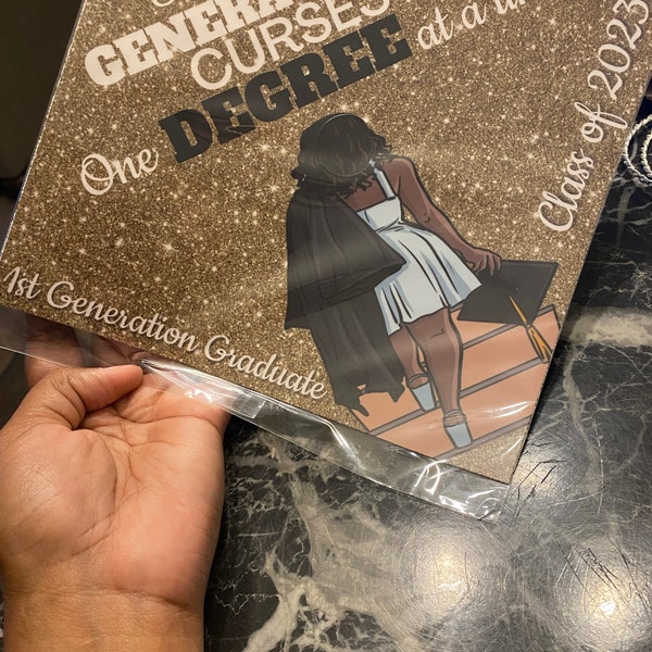 Graduation Cap Topper Label/ Breaking Generational Curses/1st ...