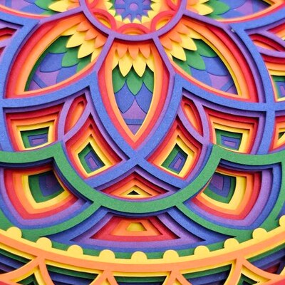 Compass SVG Multi-layered Mandala, 3d Layer Compass Mandala Svg, Shadow ...