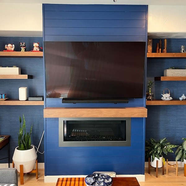 Hickory / Pecan Wood Mantel, Mantle, Floating Shelf - Etsy