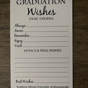 Set of 12 Graduation Wishes Cards Advice Cards for Graduation Party ...