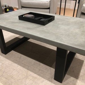 Concrete Kintsugi Coffee Table Round With Wood and Gold Legs - Etsy