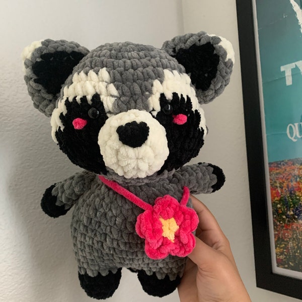 Crochet Pattern - Chocho the Raccoon, Cute, Soft Toy, Handmade ...