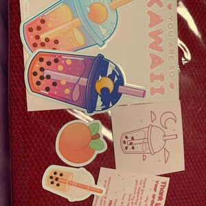 Mango Boba Vinyl Sticker Matte, Glossy, or Holographic Day and Night ...