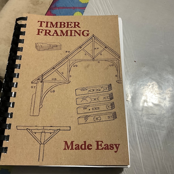 1908 Timber Frame Book Log Building Plans Home Cabin Drawknife Saw ...