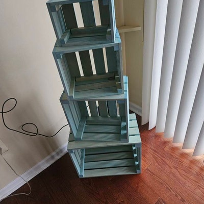 Utensil Holder Wood Crate - Etsy