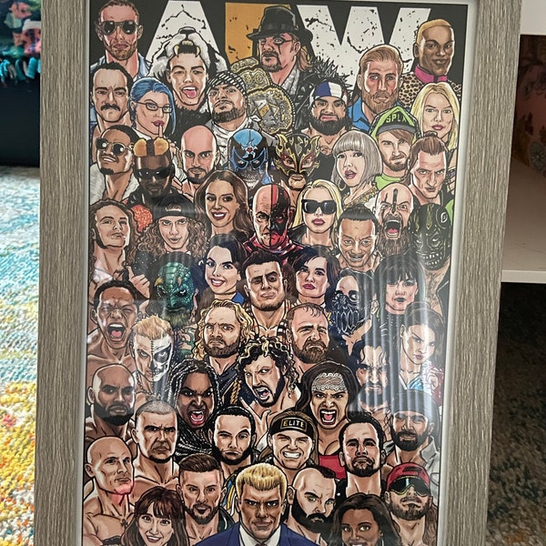 AEW 2019 Roster - 11x17 Fine Art Print - Etsy