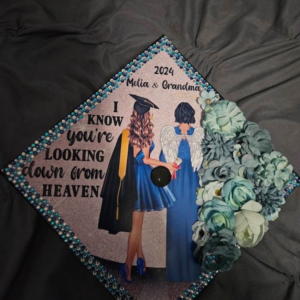 Custom Memorial Graduation Cap Topper, This is for You Mom Graduation ...