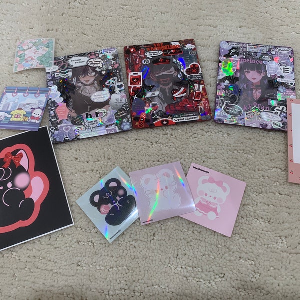 Custom Decorated Toploader | Anime Vtuber Manga Comfort Character - Etsy