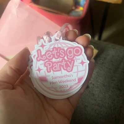 Personalised Set of 8 One Last Disco Gift Tags Retro Disco Hen Party ...