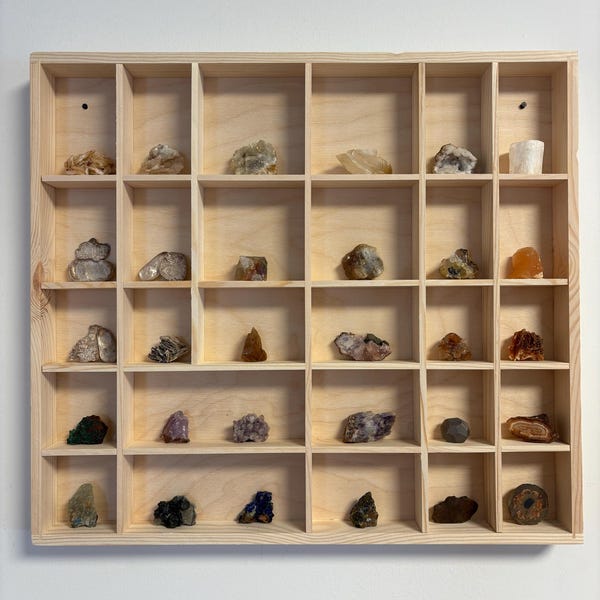 Unfinished Wooden Display With 28 Compartments Personalized | Shadow ...