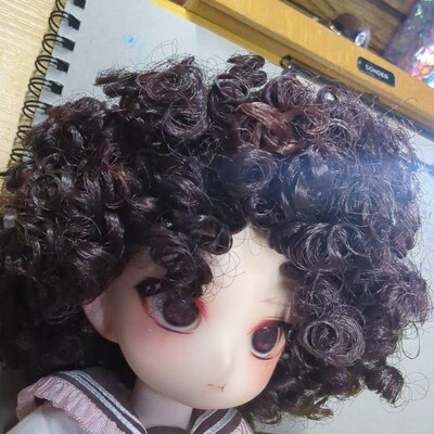 Custom Doll Wig for Minifee 1/4 BJD Dolls tan Caps 6-7 Head Size of Bjd ...