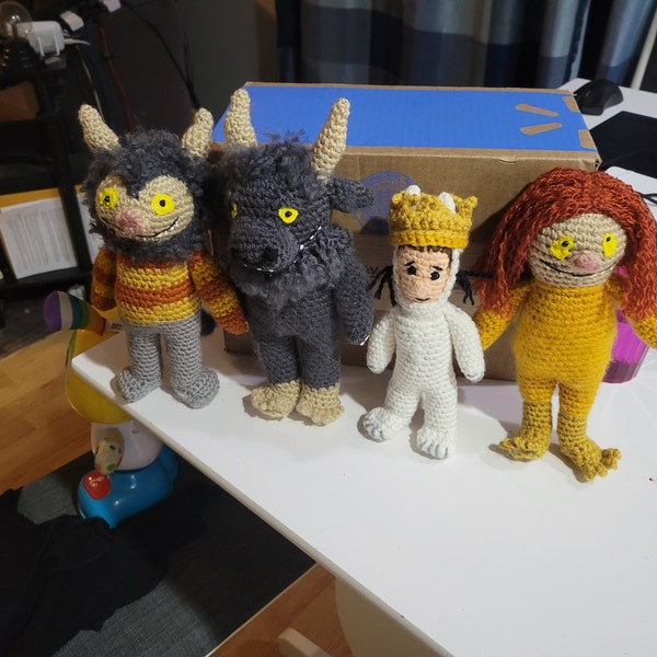 PATTERN Pdfs PATTERNS Wild Things Are Wild Set of Four Crochet Doll ...