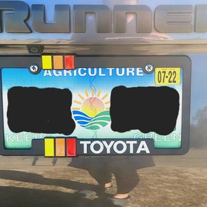 Vintage-toyota-retro-style-license-plate-frame-trd-offroad-tac - Etsy