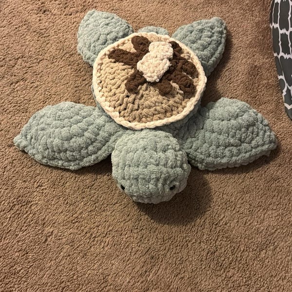 Crochet Pancake Turtle PATTERN, Crochet Turtle Pattern, Crochet Pancake ...