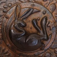 COMMISSION - Green Rabbit With Emerald Green Eyes - Wall Mounted ...