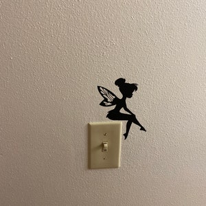 Tinkerbell Wall Decal Tinkerbell Sitting on Light Switch | Etsy