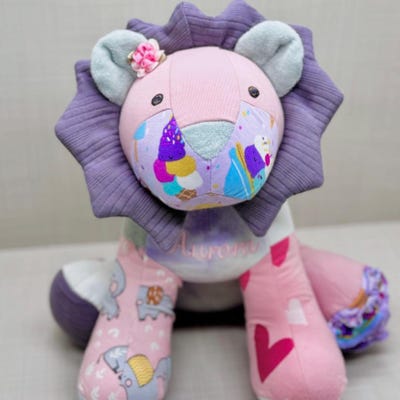 Personalized Keepsake Memory Soft Lion Toy,custom Teddy Bear ,keepsake ...