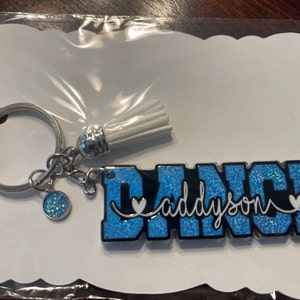 Personalized Dance Keychain Dancer Keychain Dance Gift Dance Bag Tag ...