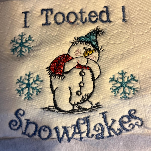 Toilet Paper Design Snowman I Tooted Snowflakes Snowman Christmas ...