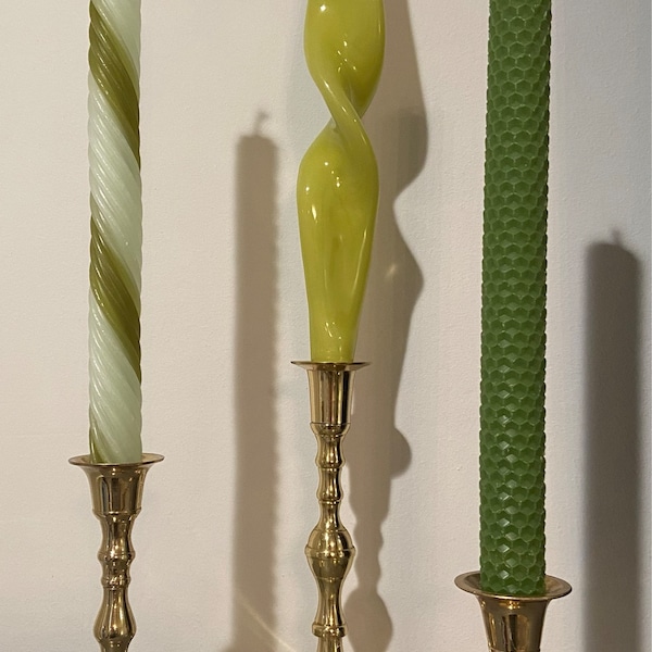 Rope Candlesticks by Lex Pott - Orange & Pink | Pack of 2 | 11” Taper ...