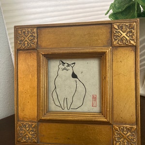 Whiny Cat minimalist Modern Linocut Print Meme Art - Etsy