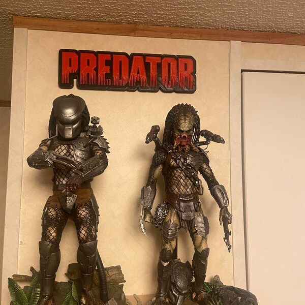 Predator Movie Logo Shelf Wall Art Display Desk Art Classic Film Logo ...