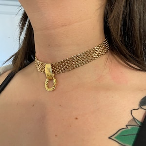 Gold Chain Choker O Ring Choker Weaved Wide Chain Choker - Etsy Israel