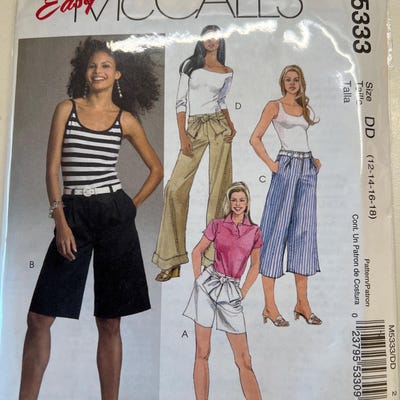 Uncut Simplicity 8134 Sewing Pattern, Great Summer Wrap Front Pants ...