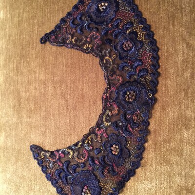 Antique Silk Velvet Applique Flower Edwardian Millinery Beaded - Etsy