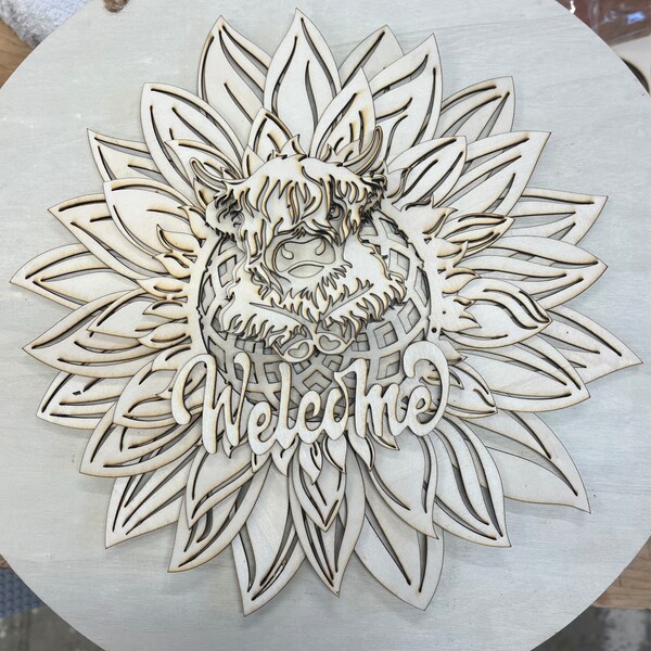 3D Layered Highland Cow SVG PDF EPS, Layered Cow Svg, Layered Papercut ...