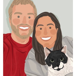 Cute Custom Avatar Icon Illustration digital Portrait - Etsy