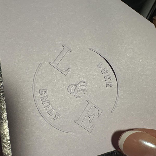 Custom Wedding Embosser Stamp, Initials Embosser, Custom Embossers ...