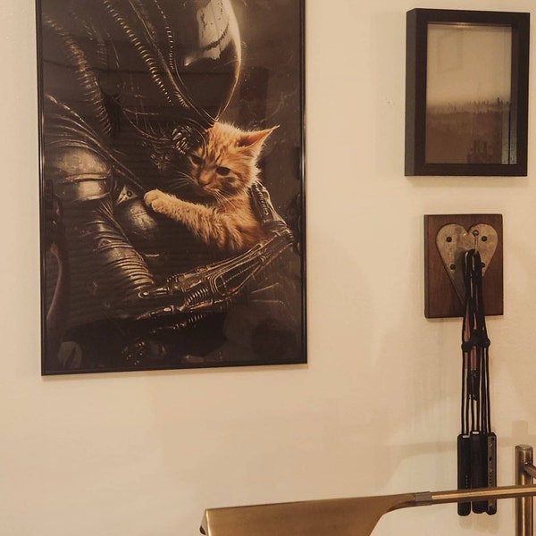 Xenomorph Alien X Jonesy Cat Art Print - Cute Horror Poster, Perfect ...